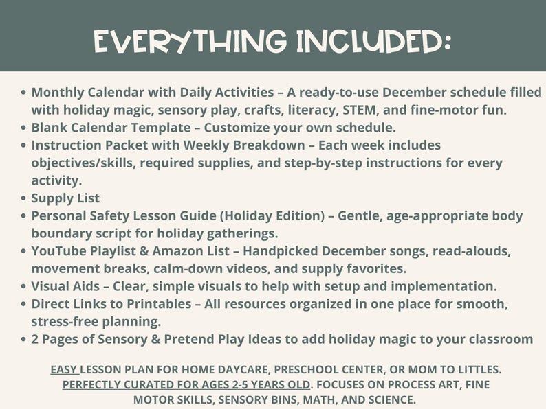 December Preschool Curriculum | Christmas Activities, Gingerbread Week ...