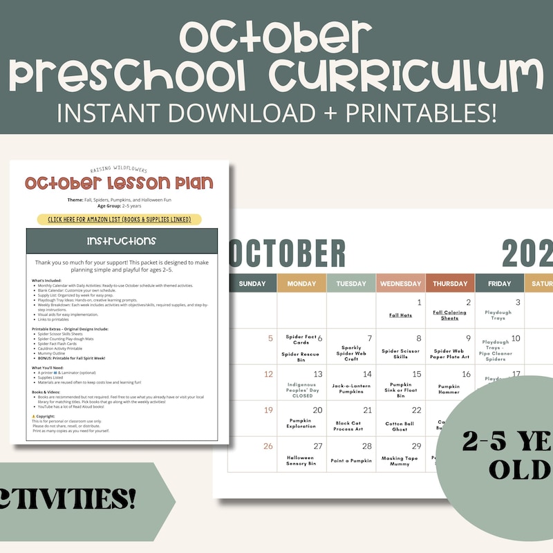 Pre K October Craft - Etsy