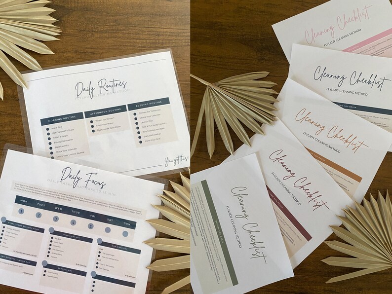 Flylady Cleaning Method Checklists / 11 Pages / With Instructions / 5 ...