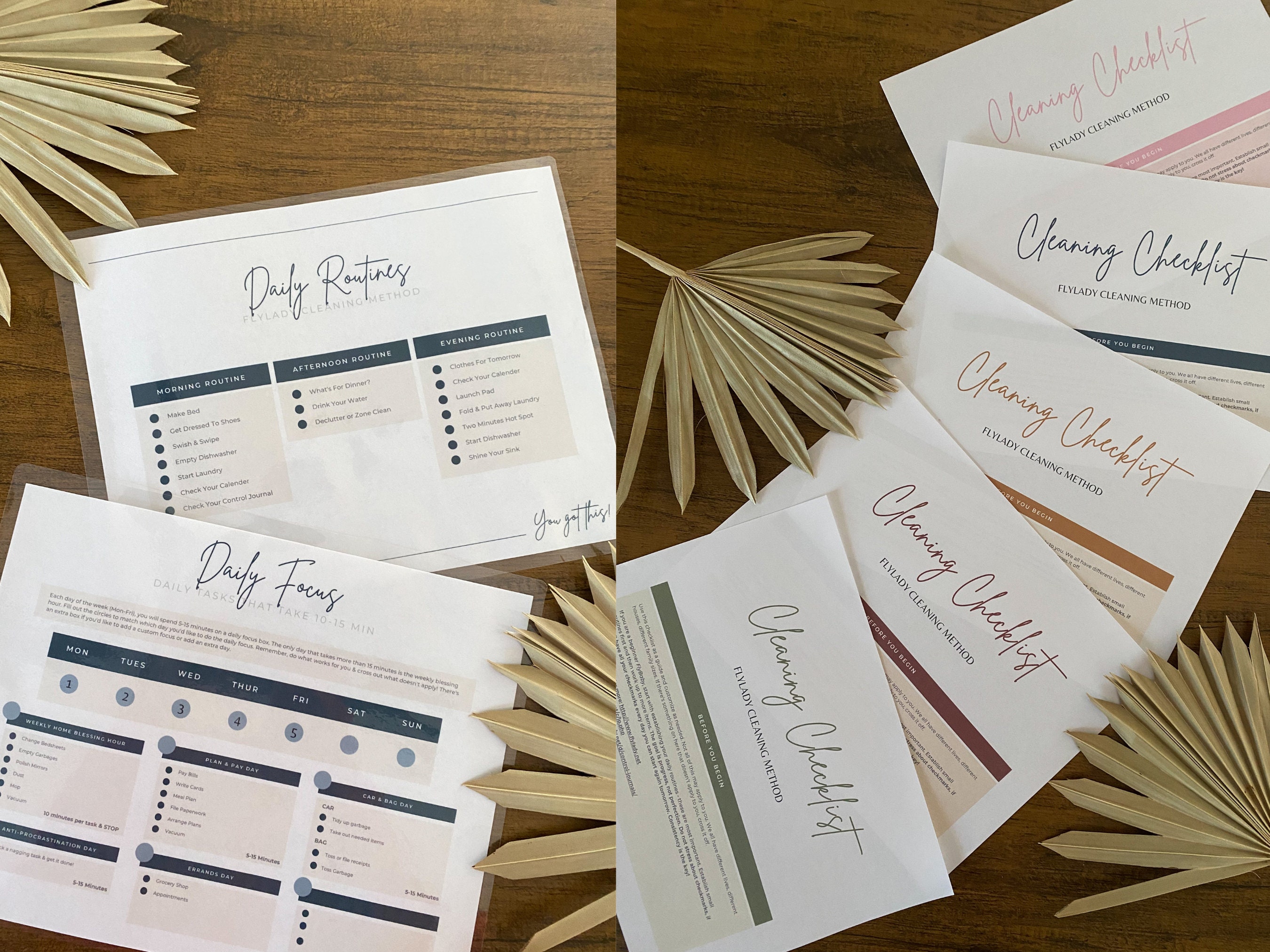 Flylady Cleaning Method Checklists / 11 Pages / With Instructions / 5 ...