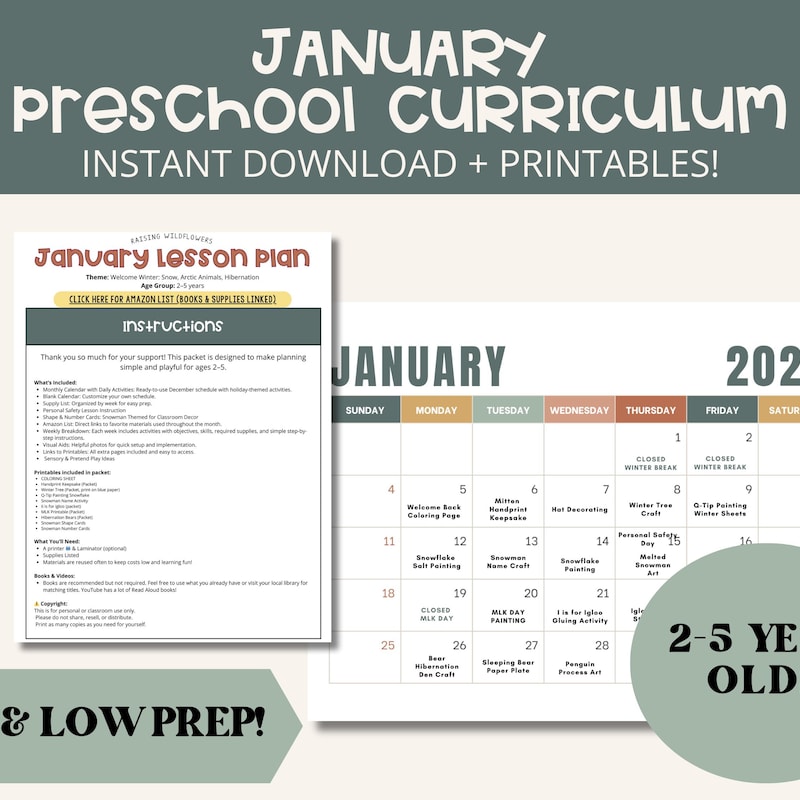 Curriculum for January - Etsy
