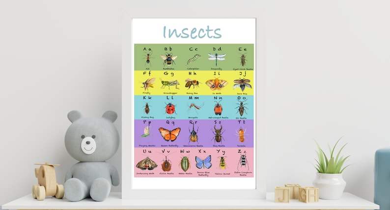 INSECTS ABC POSTERS / Montessori / Daycare / Preschool / Homeschool ...