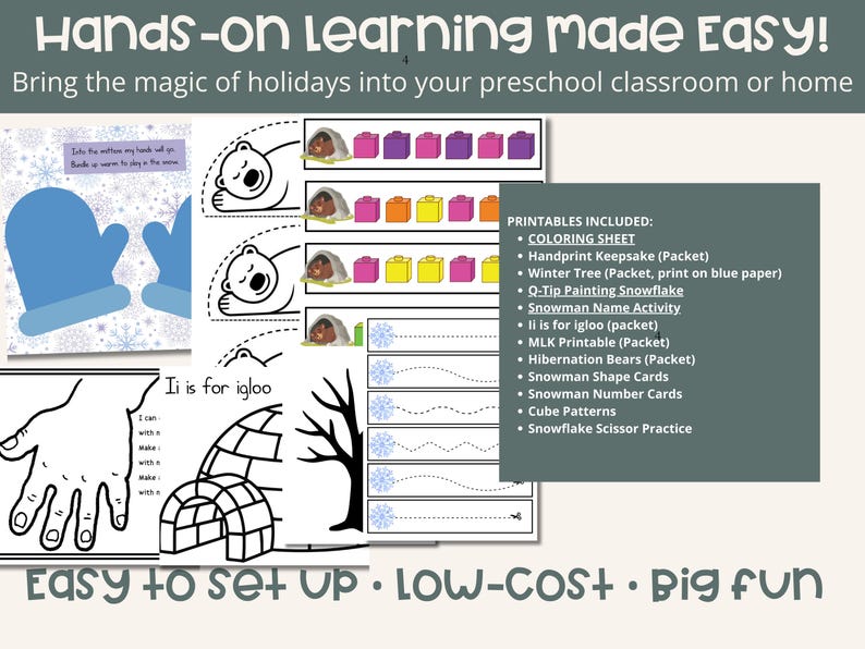 January Preschool Curriculum / Daycare / Preschool / Prek / Lesson Plan ...