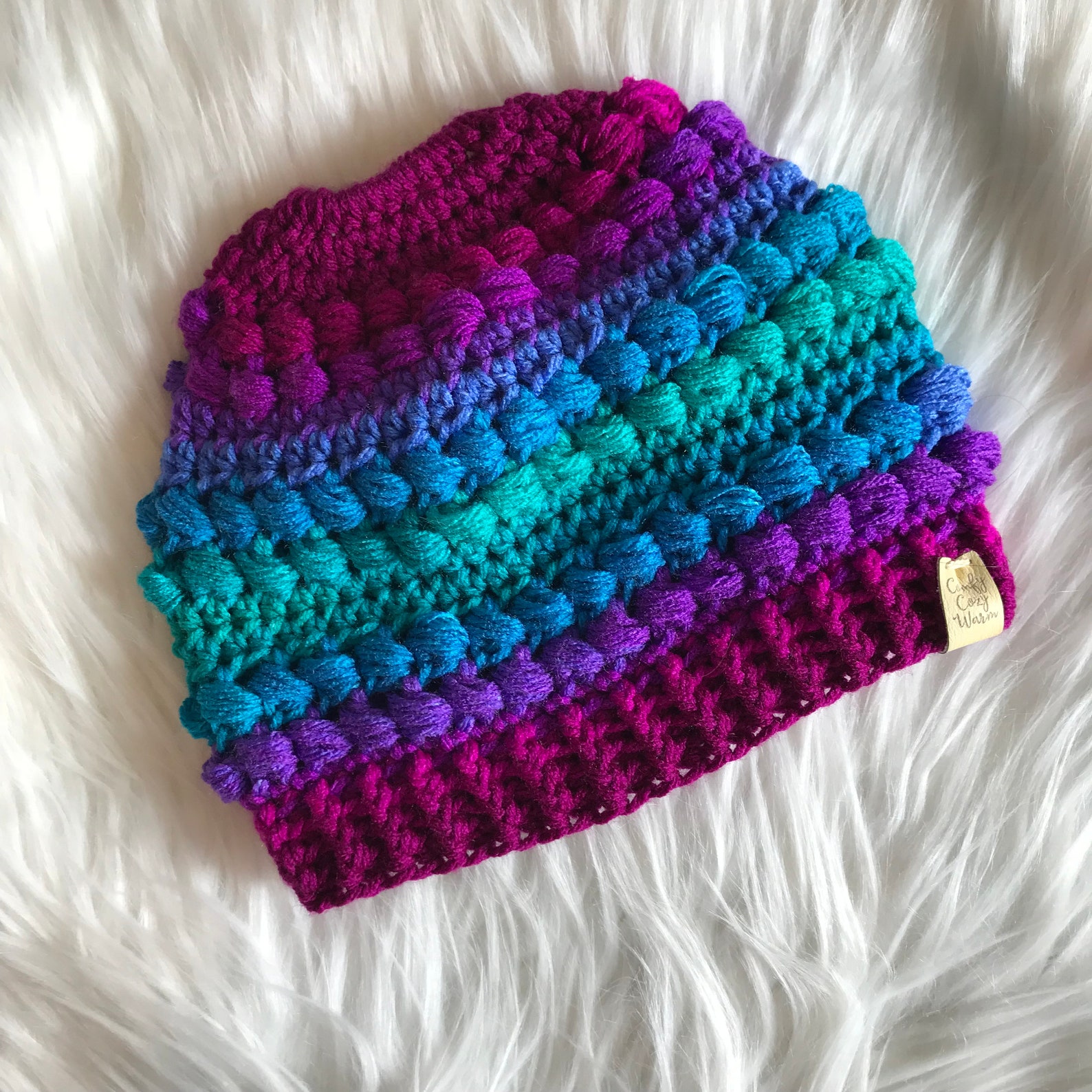Quinn Beanie & Messy Bun Hat crochet PATTERN ONLY child | Etsy