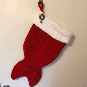 Mermaid Tail Christmas Stocking Crochet PATTERN ONLY - Etsy