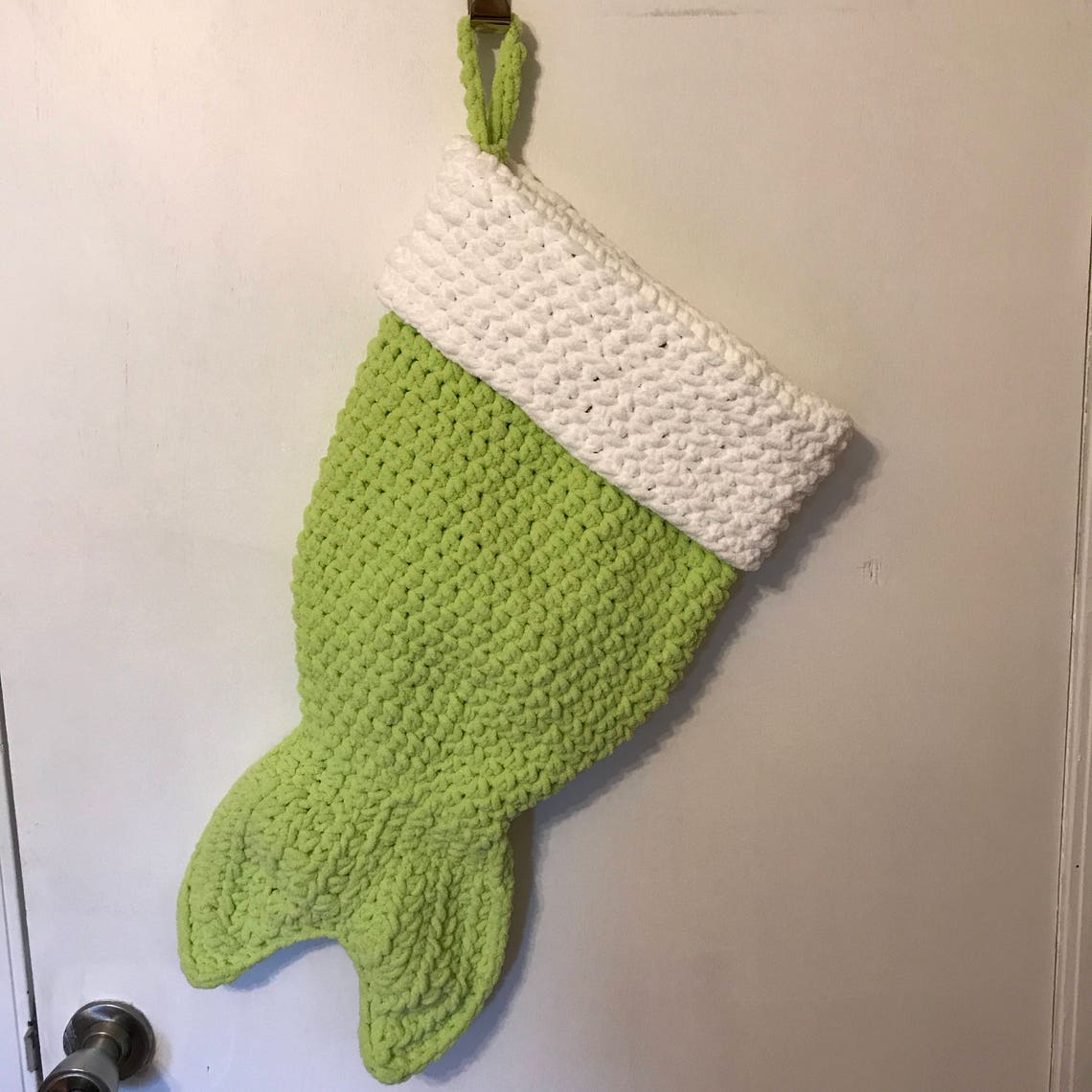 Mermaid Tail Christmas Stocking crochet PATTERN ONLY | Etsy