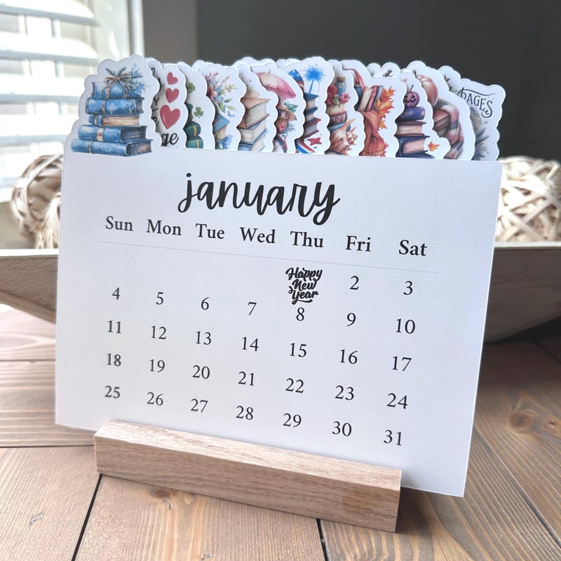 Desk Calendar 2026 Oak - Etsy