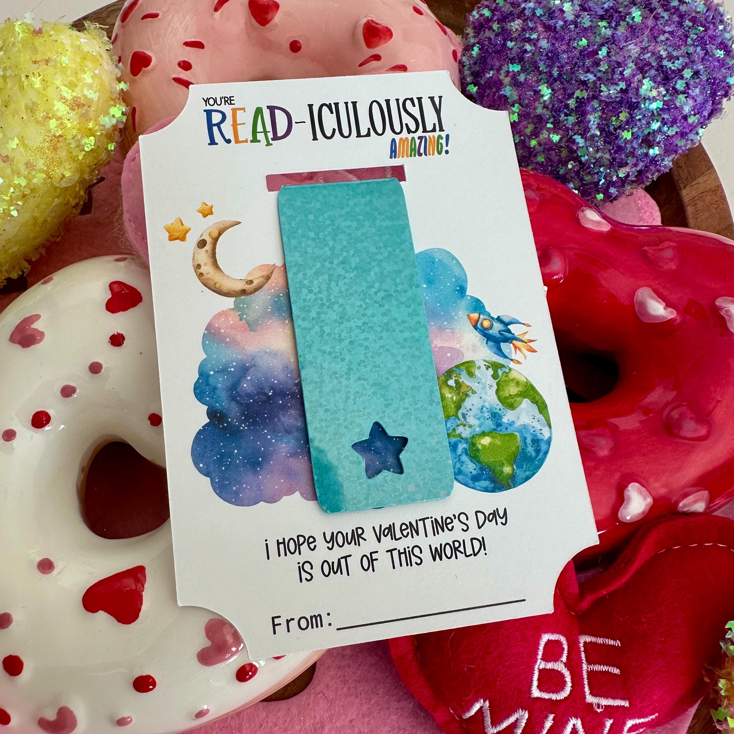 Valentine's Card: Outer Space Favor Card and Magnetic Bookmark | Class ...