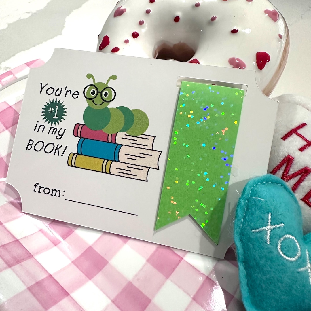 Valentine’s Card: You’re Number 1 in My Book Favor Card and Magnetic ...