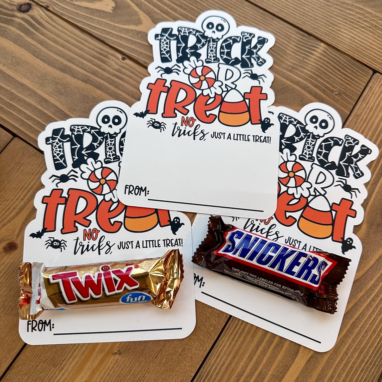 Halloween Treat Favor Cards: Die Cut Party Tags, Classroom Gifts, NO ...