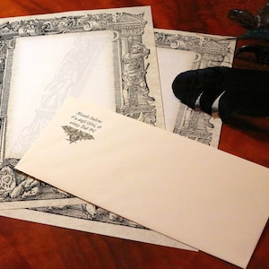 Medieval Cherub Trio, Luxurious Handcrafted Stationery Set for Letter ...