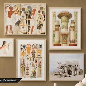 Walk Like an Egyptian, Gallery Wall Art Set, Vintage Room Decor ...