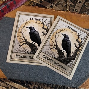 The Raven, Personalized Ex-libris Bookplates, Crafted on Traditional ...