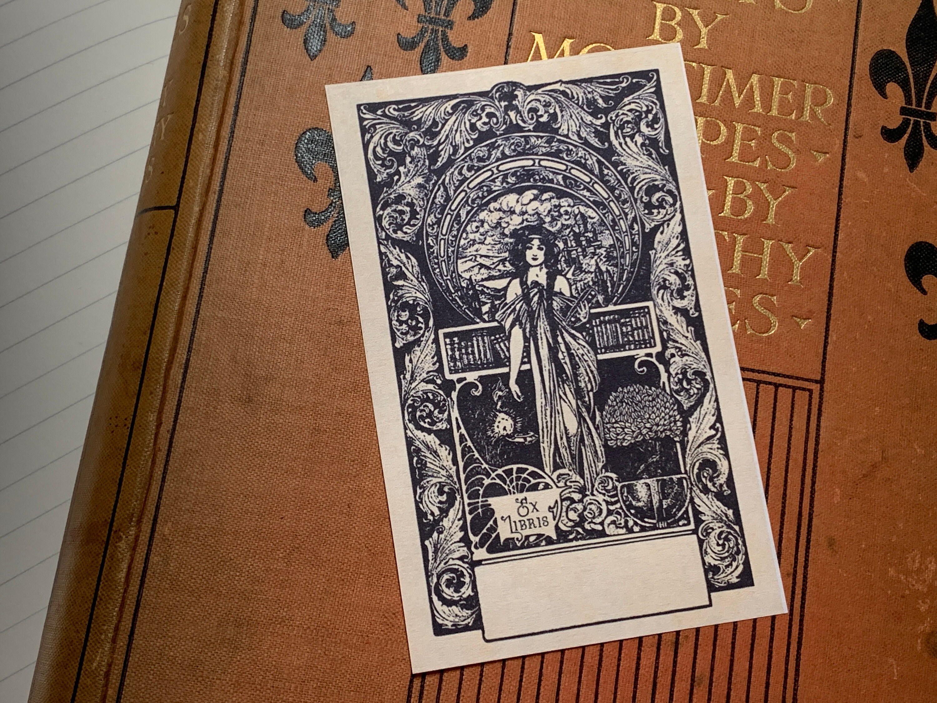 Literature Muse Art Deco Personalized Ex-libris Bookplates - Etsy