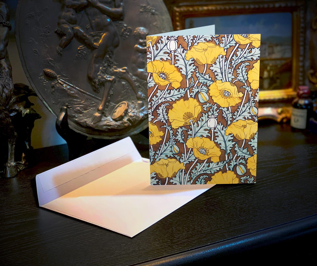 Radiant Poppies, Everyday Floral Greeting Cards With White Envelopes ...