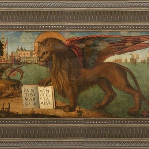 The Winged Lion of St. Mark by Vittorio Carpaccio, Doge's Palace Venice ...