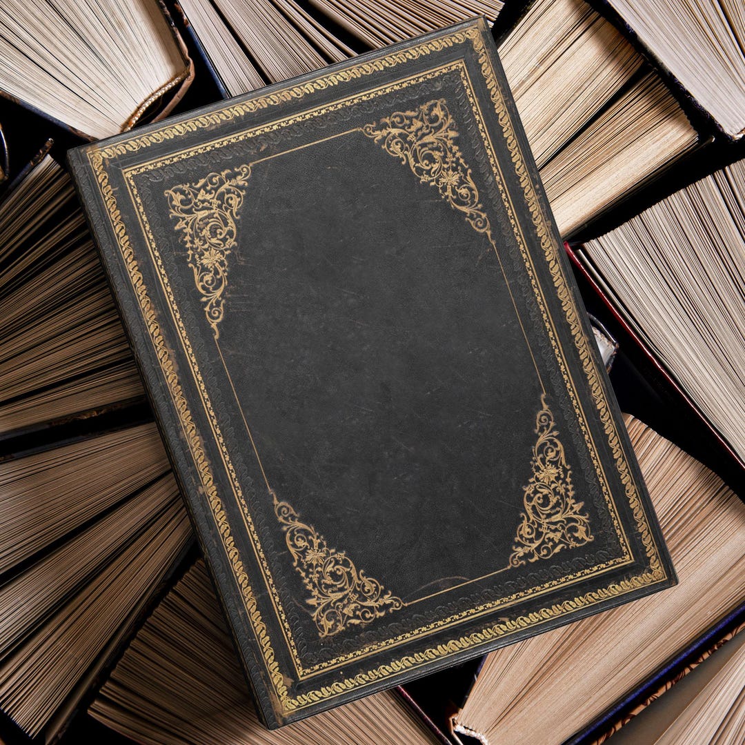 Gilded Era Black Book, Dark Academia, Hardcover Lined Journal With 150 ...