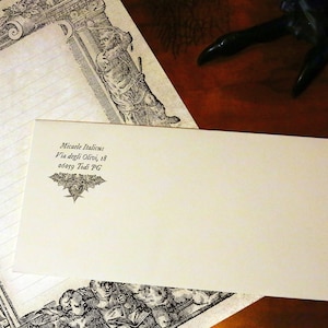 Medieval Cherub Trio, Luxurious Handcrafted Stationery Set for Letter ...