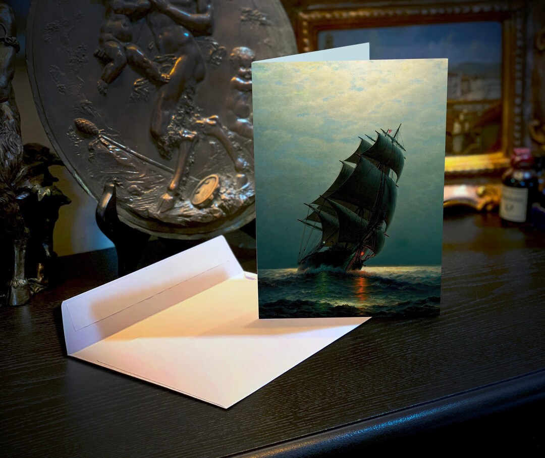 Ship in the Night by James Gale Tyler, Set of Gothic Greeting Cards ...