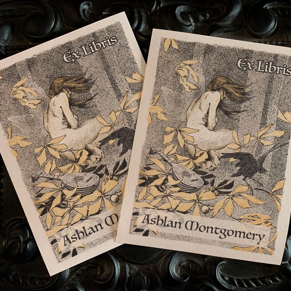 Crow Ex Libris - Etsy
