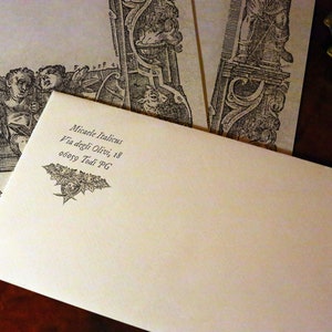 Medieval Cherub Trio, Luxurious Handcrafted Stationery Set for Letter ...