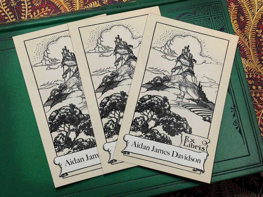 Shining Castle on the Hill, Personalized Ex-libris Bookplates, Crafted ...