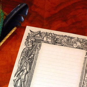 Medieval Cherub Trio, Luxurious Handcrafted Stationery Set for Letter ...