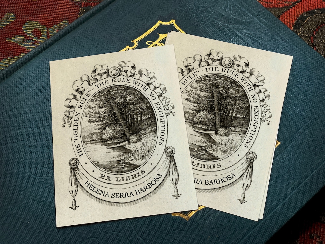 Golden Rule, Personalized Ex-libris Bookplates, Crafted on Traditional ...