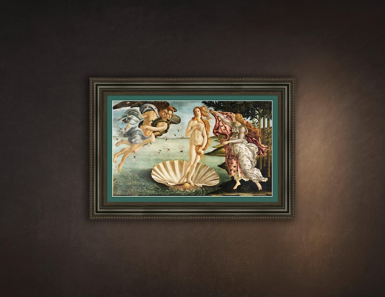 The Birth of Venus by Sandro Botticelli, Framed and Matted Fine Art ...