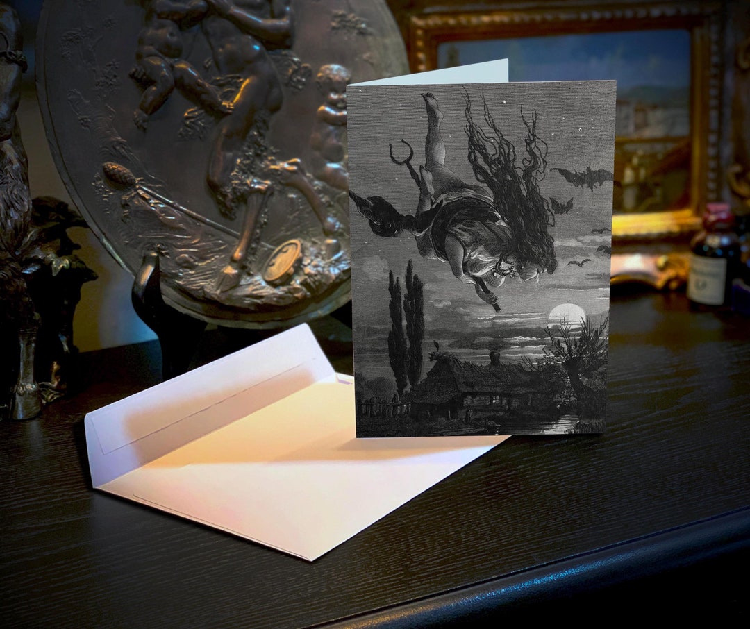 The Witch, Gothic Greeting Cards With White Envelopes, 5in X 7in - Etsy
