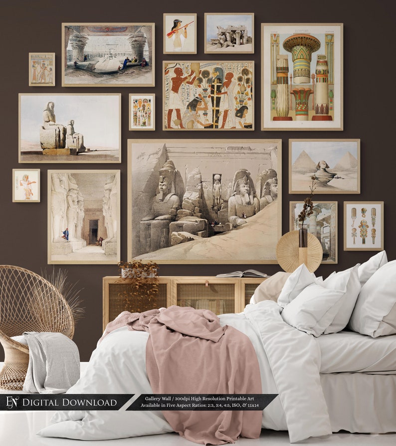 Walk Like an Egyptian, Gallery Wall Art Set, Vintage Room Decor ...