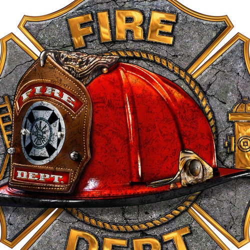 Fire Department Decal Full Color Fire Department Dalmation - Etsy