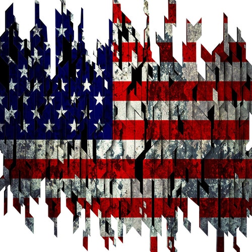 Distressed American Flag Decal Full Color American Flag | Etsy