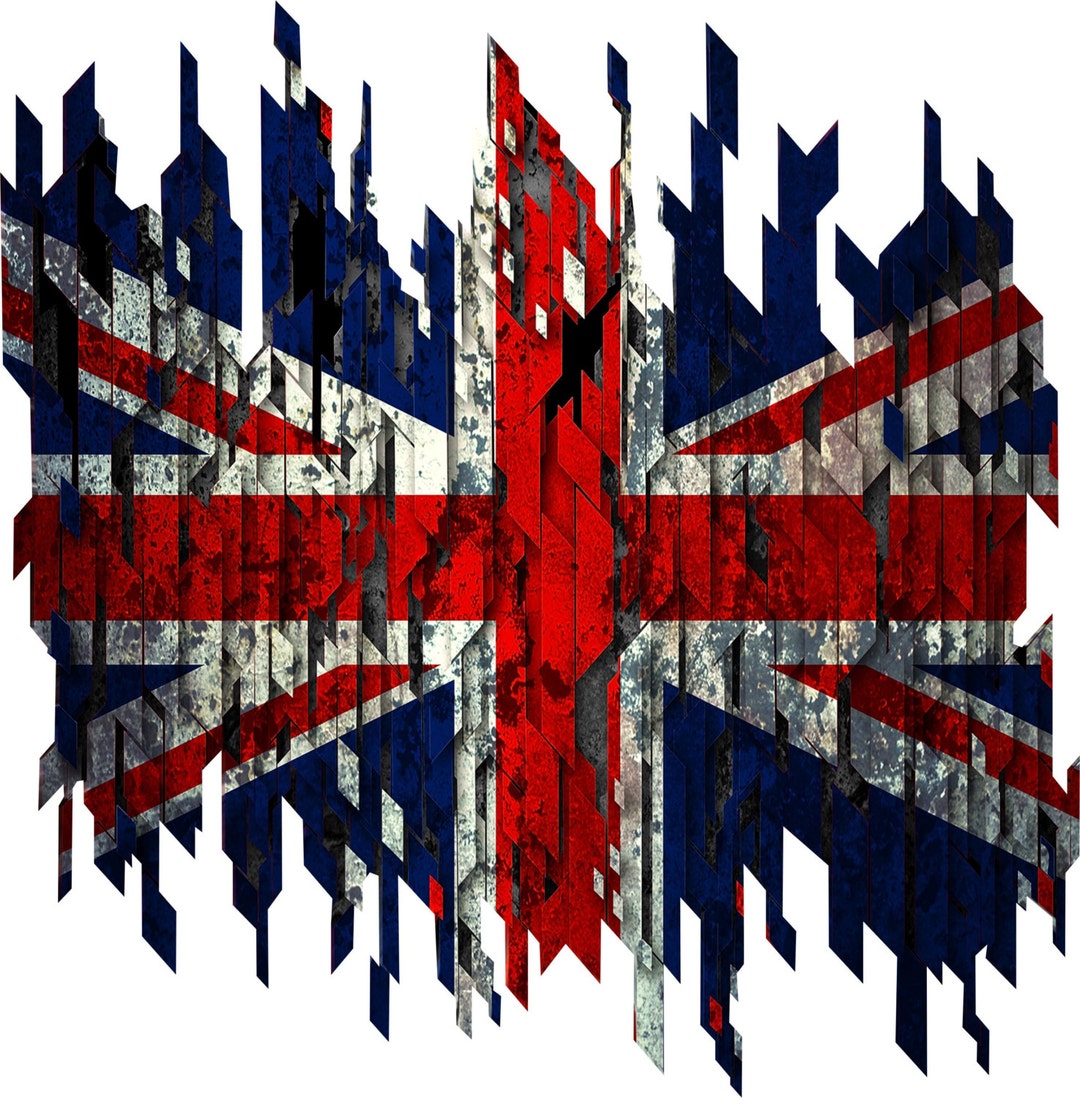 Distressed United Kingdom Flag Decal, Full Color Uk Flag Decal, Uk Flag ...