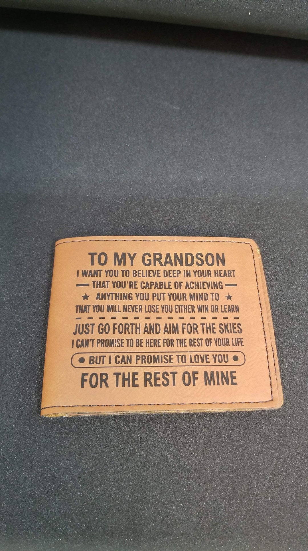 Laserable Leatherette Bifold Wallet, Custom Engraved Wallet ...