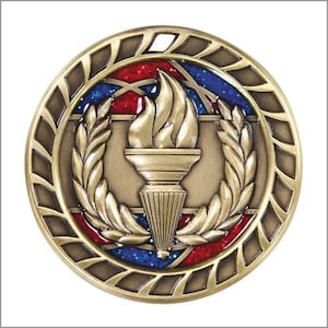 Glitter Victory Medal Engraved , Gold Glitter Victory Medal, Silver ...