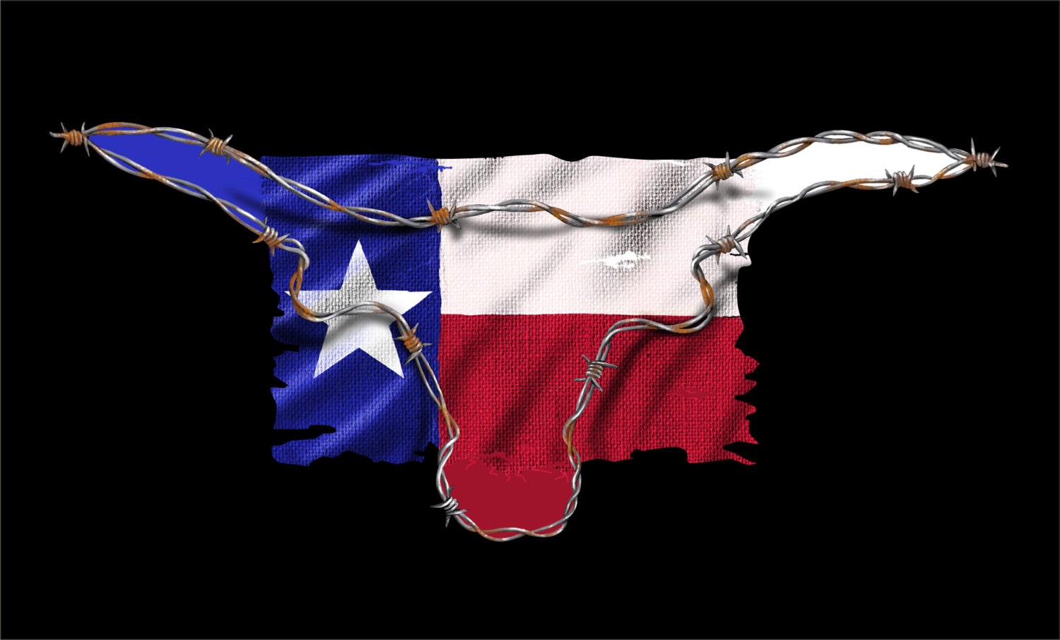 texas longhorn flag decal, full color texas flag decal, texas flag ...
