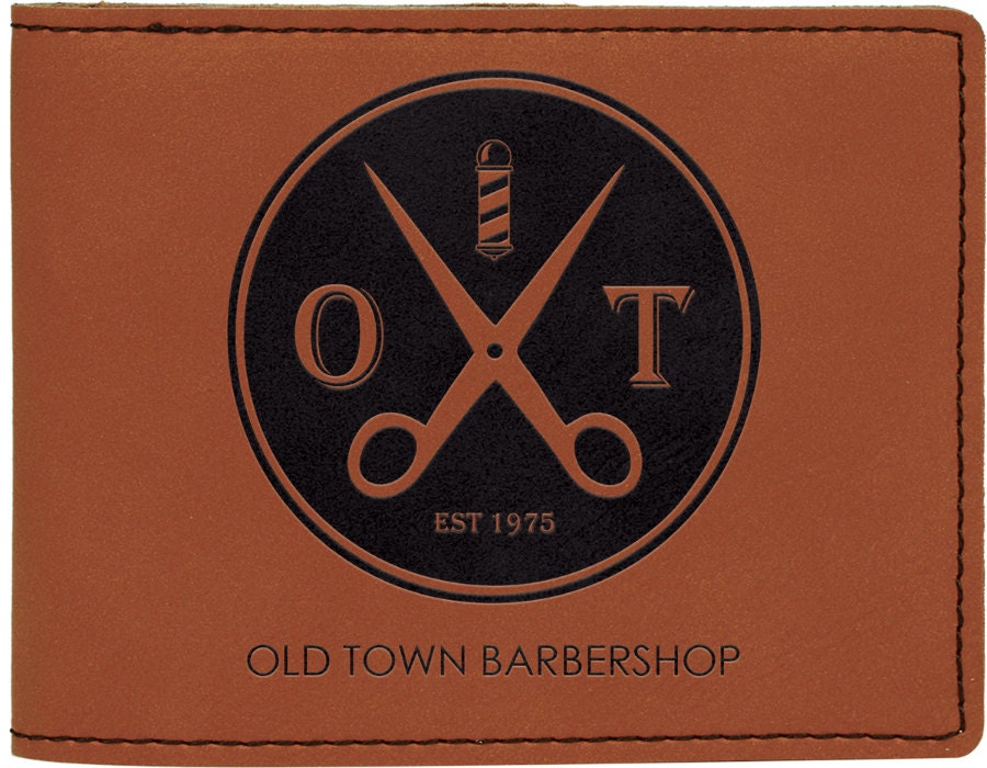 Laserable Leatherette Bifold Wallet Custom Engraved Wallet - Etsy