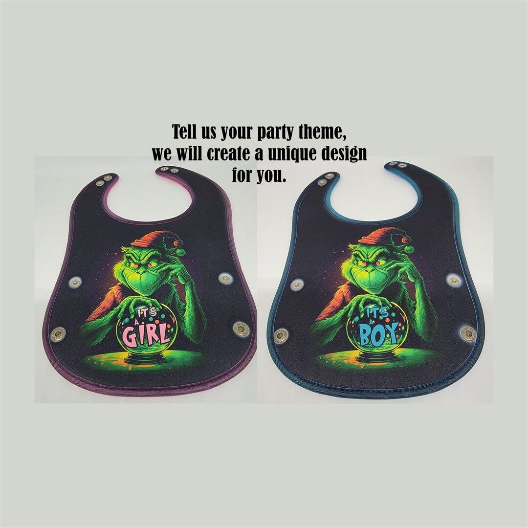 Custom Gender Reveal Bibs, Unique Gender Reveal Gift, Baby Gift, Great ...