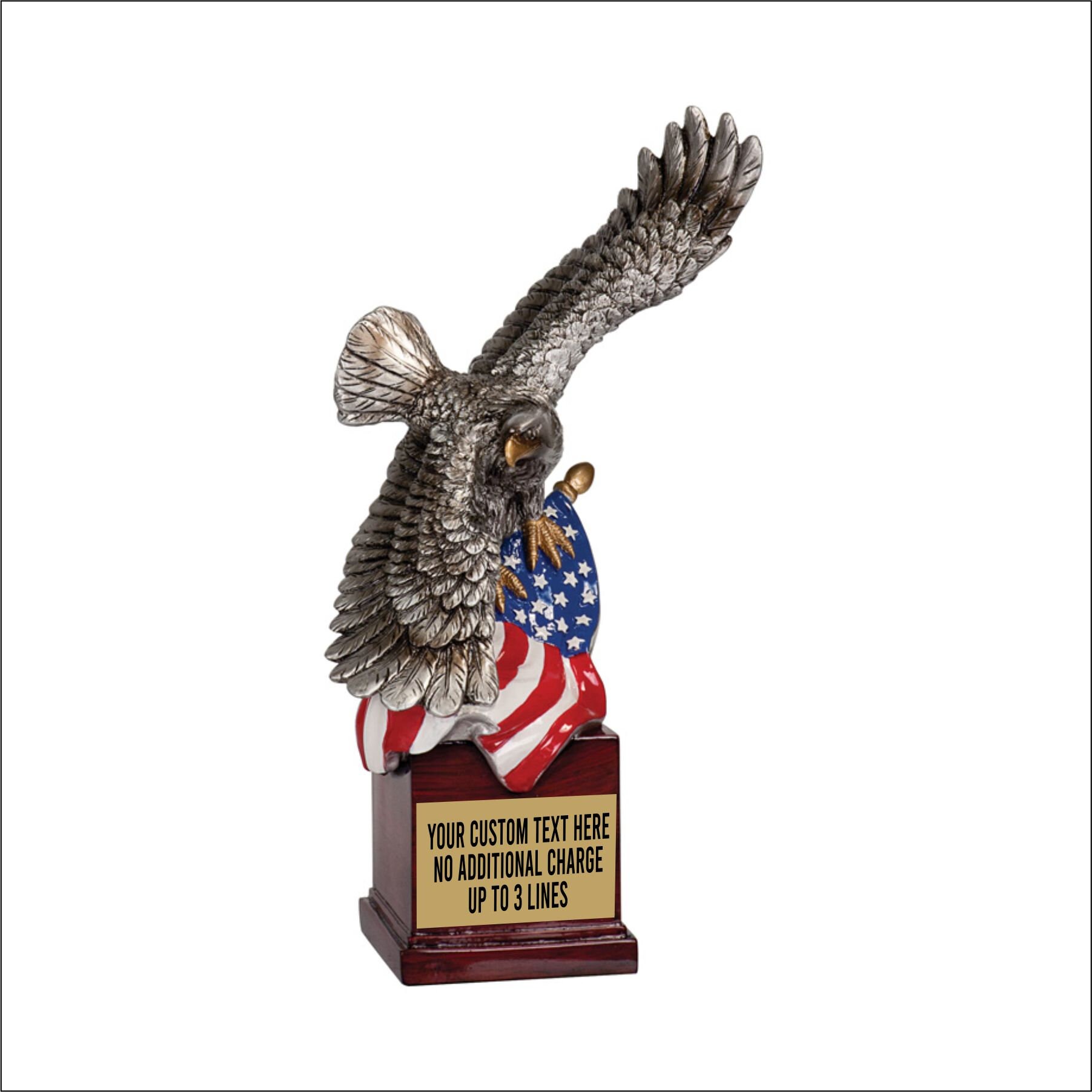 Eagle With Flag Award Military Award Silver Eagle Award USA - Etsy