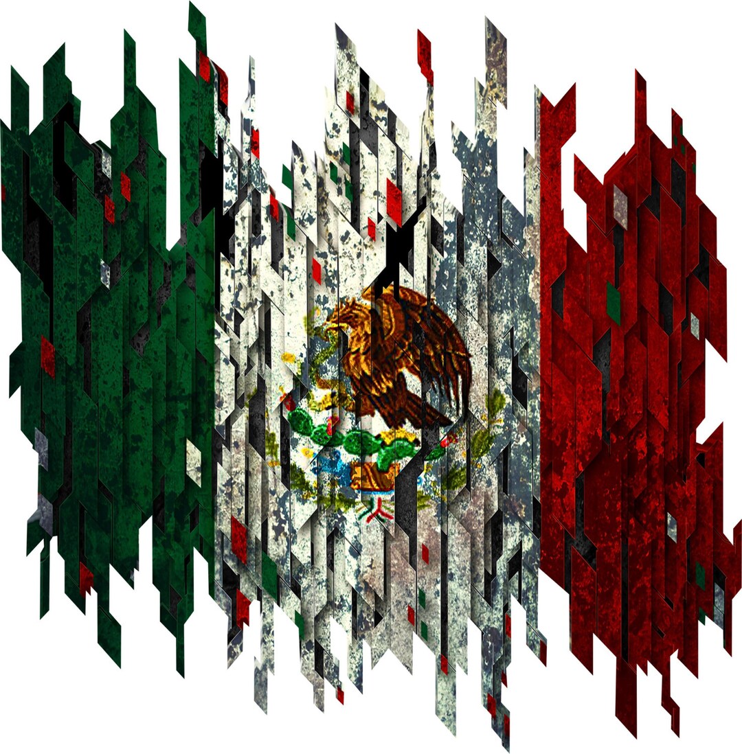 Distressed Mexico Flag Decal, Full Color Mexico Flag Decal, Mexico Flag ...