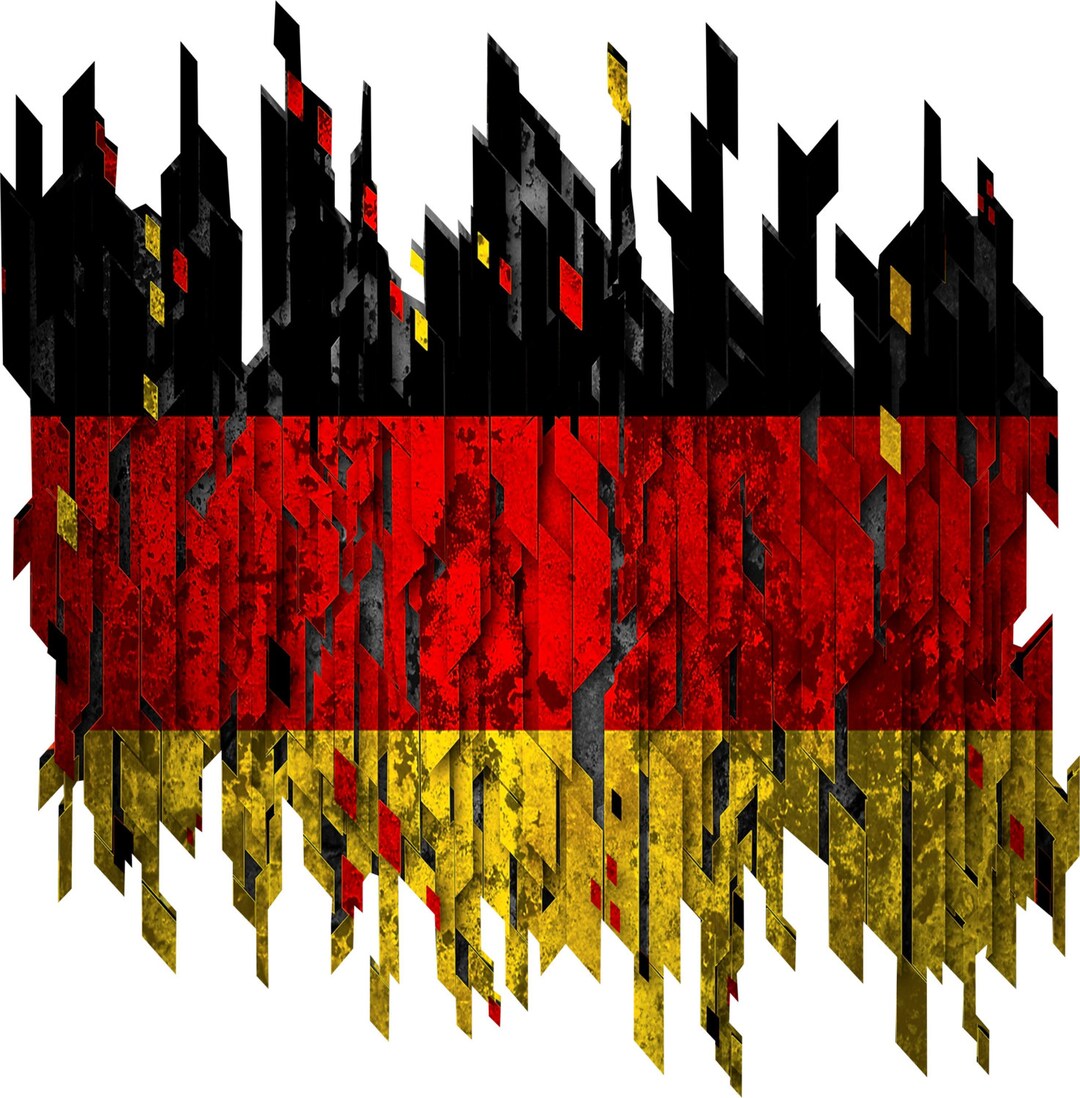 Distressed German Flag Decal, Full Color German Flag Decal, Flag ...