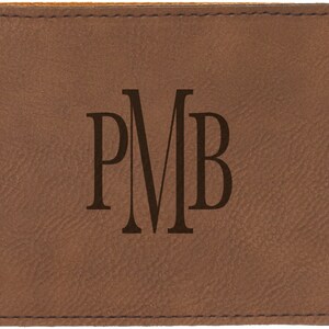 Laserable Leatherette Bifold Wallet, Custom Engraved Wallet ...