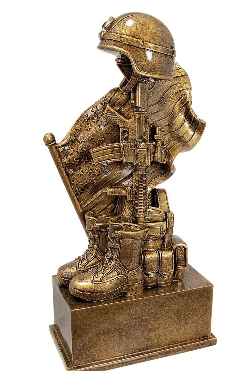Gold Military Helmet & Rifle Award, Personalized Veteran Gift - Etsy