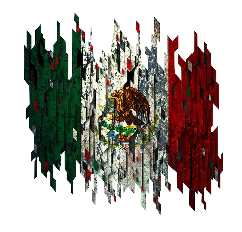 Distressed Mexico Flag Download, Full Color (PNG, JPG, PDF) - Etsy