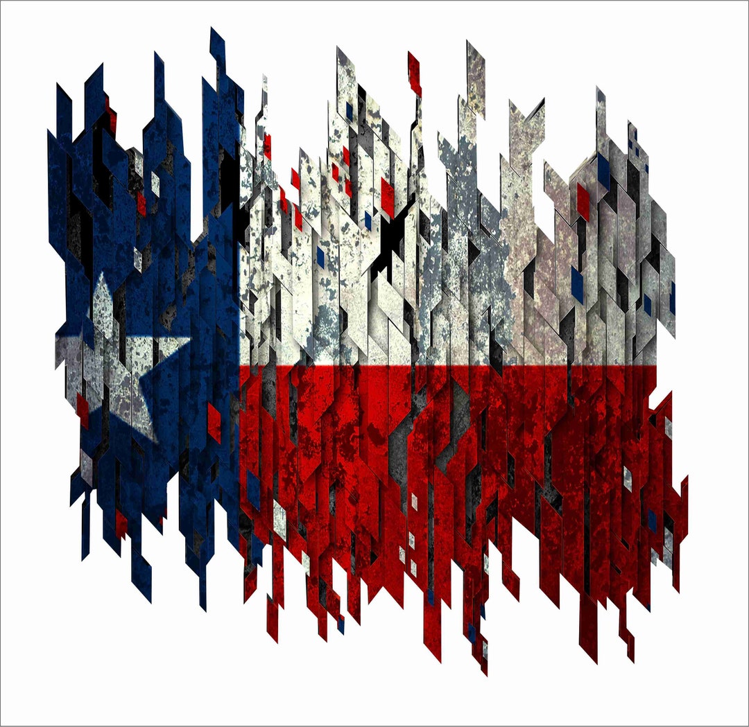 Distressed Texas Flag, Full Color (digital Download) - Etsy