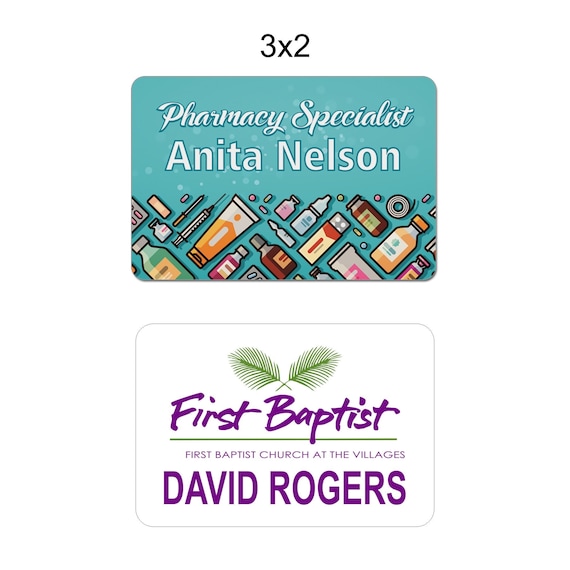 Custom Name Tags Office Name Tag Custom Logo Name Tag | Etsy