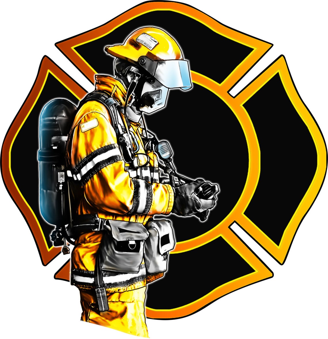 Fire Department Decal Full Color Fire Department Support | Etsy