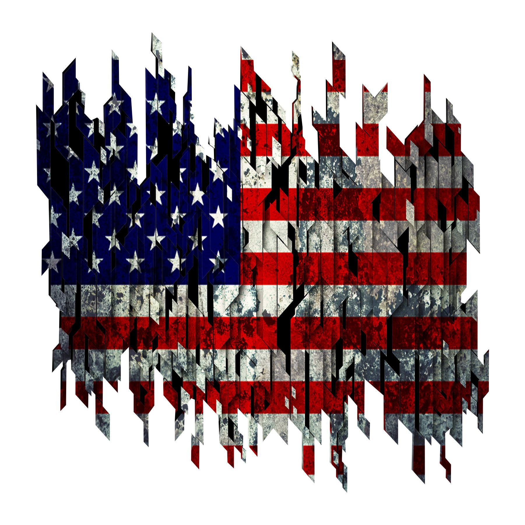 Distressed American Flag Decal: Full Color USA Vinyl Sticker - Etsy