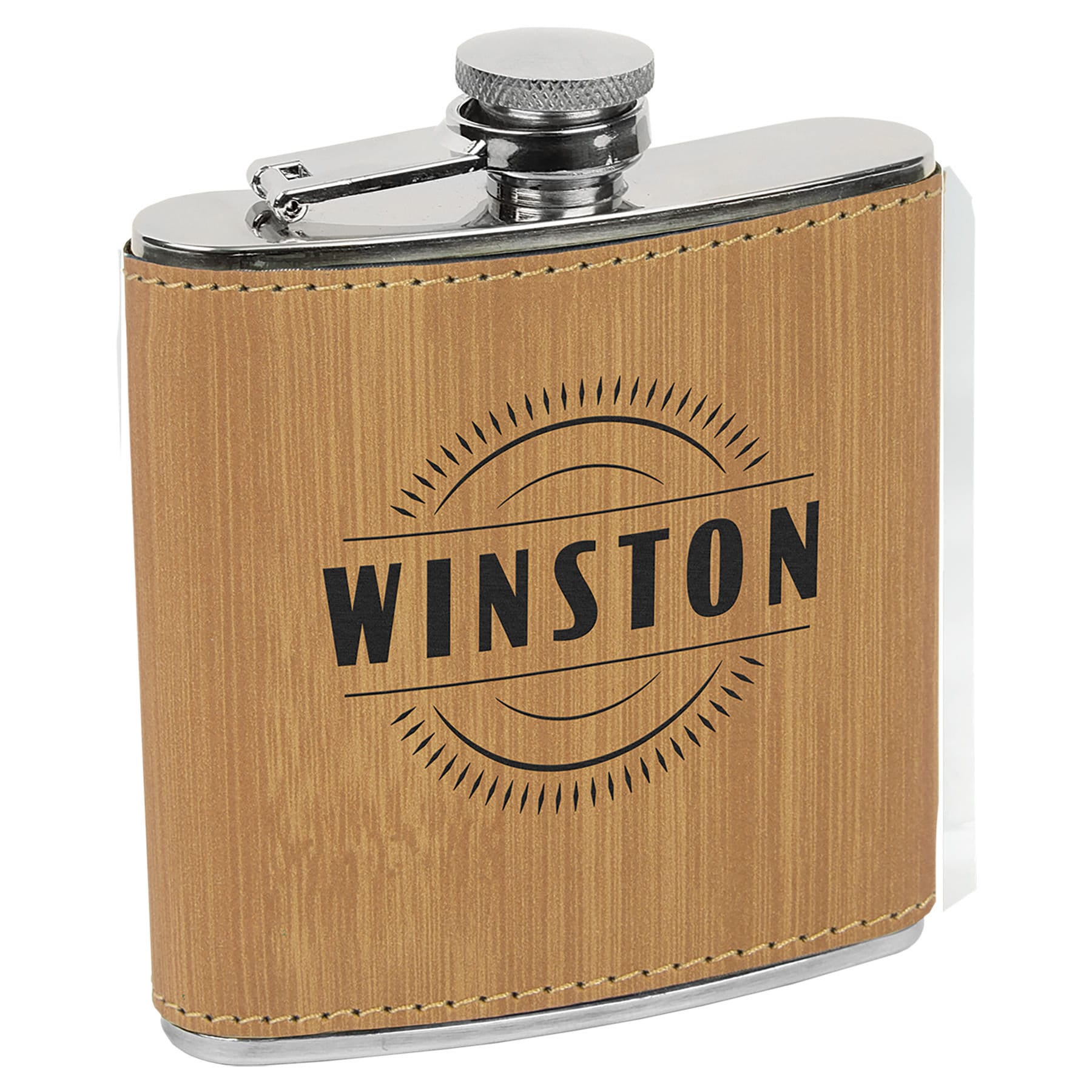 Laser Engraved Flask, Personalized Leatherette Wedding Gift - Etsy